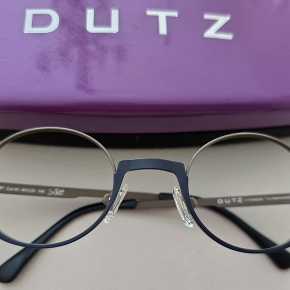 Dutz | Accessories | Dutz Small Womens Navy Round Glass Frames With ...